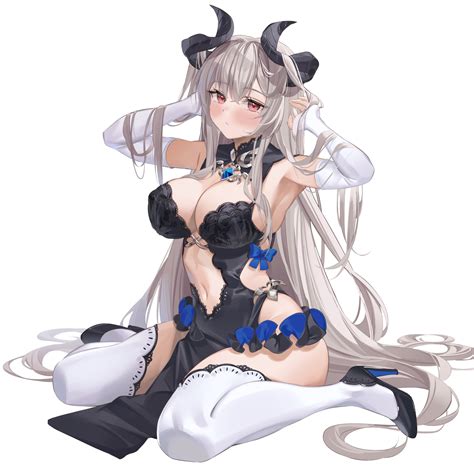 Horned Girl Original R Nonehumanmoe