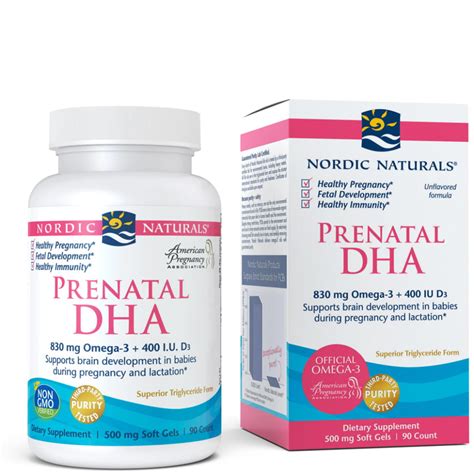 Prenatal Dha Omega 3 830 Mg Witamina D3 400 Iu 180 Kaps Nordic