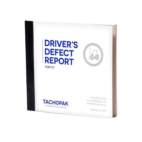 Defect Report Book Forklift Truck Tms Analysis Tachograph