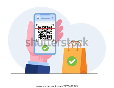 Qr Code Scanning Vector Illustration Concept Stock Vector Royalty Free 2273638945 Shutterstock