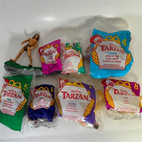 Mcdonalds Disney Tarzan Happy Meal Toys Set Of 8 Complete 1999 2 8 In