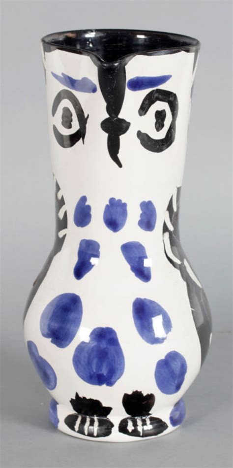 Pablo Picasso Keramikeulenkrug Cruchon Hibou 1950er Jahre