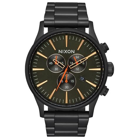 Nixon Mens Sentry Chrono A3861032 Black Bracelet Watch