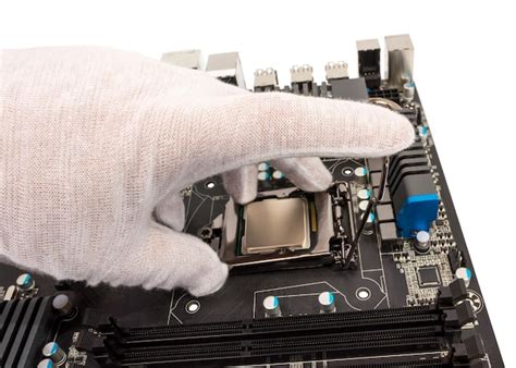 Premium Photo Installation Of Modern Processor In Cpu Socket On The Motherboard