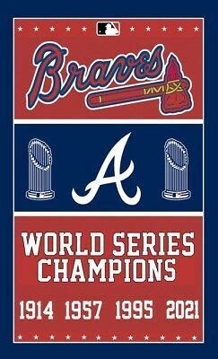 Atlanta Braves 2021 World Series Champions Flag 3x5 Ft Banner Solar Mvp