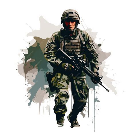 Premium Vector Army Vector Military Illustration Soldier Design Flag