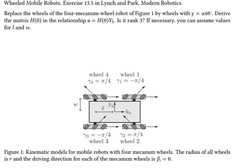 Wheeled Mobile Robots Exercise 135 In Lynch