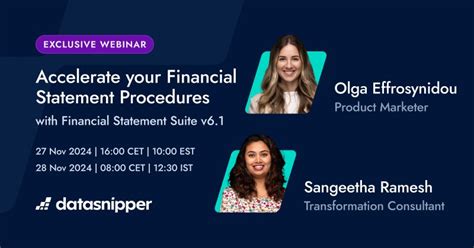 Datasnipper On Linkedin 📢 Exclusive Preview Of Financial Statement Suite V6 1 Join Us For Our…