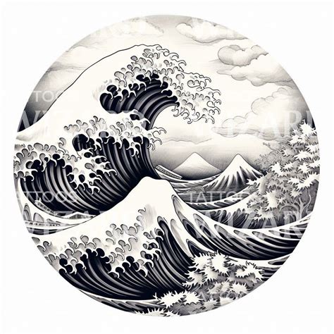Pin By Carolina Sanford On Boredpanda Wave Tattoo Design Japanese