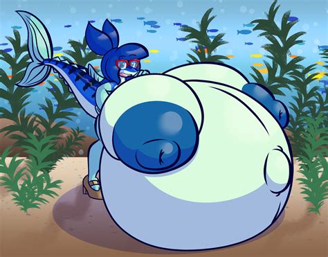 Rule 34 Anthro Big Breasts Blue Body Blue Eyes Blue Hair Blue Nipples Breasts Countershading