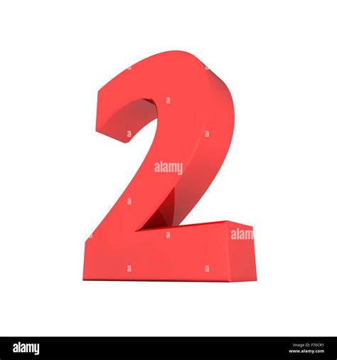 Shiny Red Number 2 Stock Photo Alamy