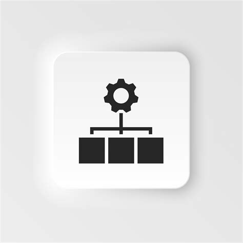Mass Production Process Neumorphic Style Vector Icon Simple Element Illustration From UI