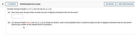 Solved 1 Points Eppdiscmath5 93022 My Notes Ask Your