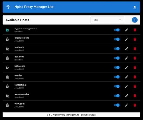 Github Sajjal Nginx Proxy Manager Lite A Lightweight Docker Container For Managing Nginx