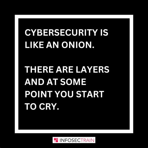 Infosec Train On Linkedin Cybersecurityhumor Techjokes Layersofprotection Infosectrain…