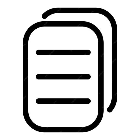 Premium Vector Simple Linear Copy Icon Document Information Copying Data