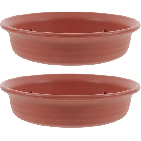 2 Pcs Plant Pot Water Trays Small Saucer Drainage Dish Round Shaped