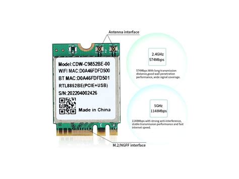 Wifi 6 Realtek Rtl8852be Network Card 1800mbps Bt 5 0 Dual Band Wireless Wi Fi Adapter 802 11ac