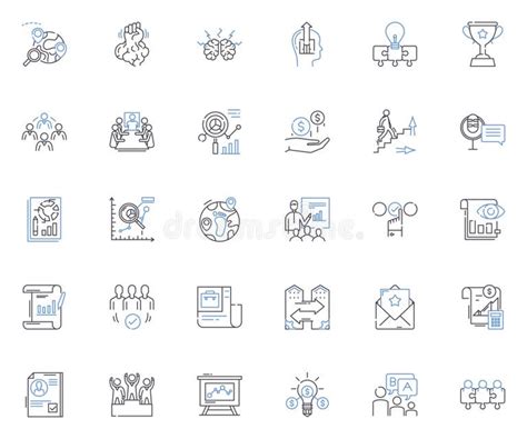 Population Growth Line Icons Collection Demographics Fertility Migration Overpopulation