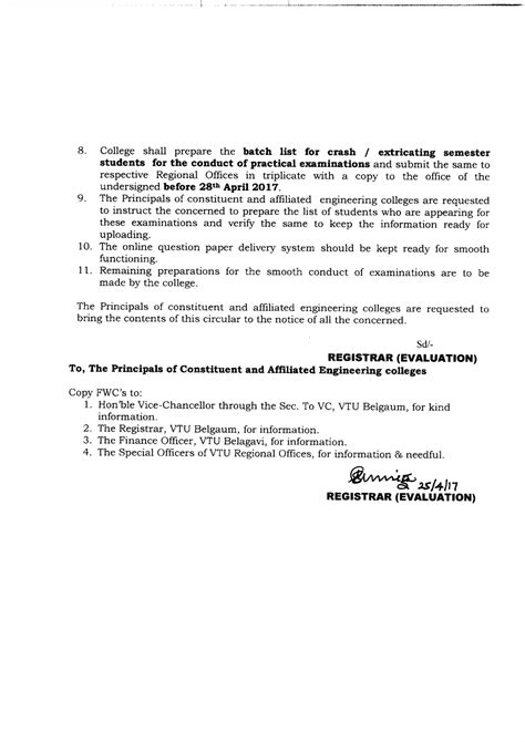 VTU Crash Course Examination Date Announced For 5th And 7th Semester VTU PRO