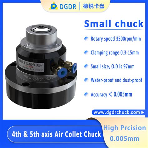 Grinding Machine High Precision Air Collet Chuck 4th And 5th Axis Processing Pneumatic Chuck