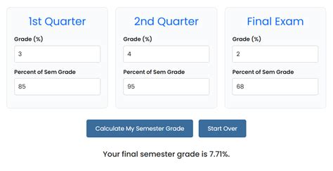 Semester Grade Calculator