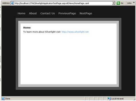 Using The Navigation Framework In Silverlight Dotnetcurry