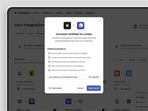 Connect Integration Modal — Untitled Ui Web App Design Integrity User Interface Design