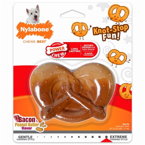 Nylabone Flavor Frenzy Pretzel Bacon Peanut Butter Flavor Regular