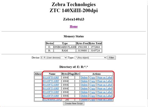 Images Stored In Zebra Printer Memory Appear On Wrong Label