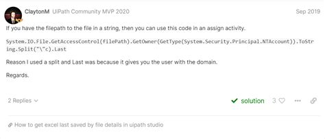 How To Get Excel Last Saved By File Details In Uipath Studio Studio UiPath Community Forum