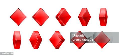 다이아몬드 슈트 카드 세트 카드 놀이의 한 벌은 다른 각도로 회전합니다 3d 벡터 벡터에 대한 스톡 벡터 아트 및 기타 이미지