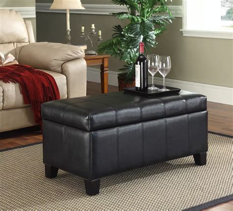 Worldwide Homefurnishings Inc Bella Storage Ottoman Black The Home Depot Canada