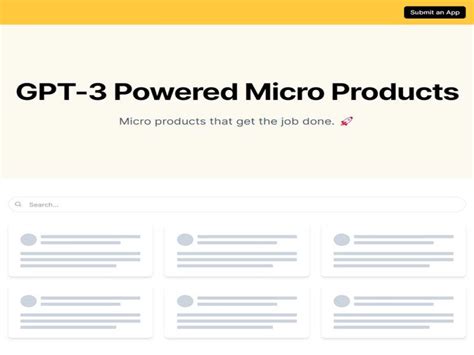 Gpt Micro Products — Ai Tools Catalog