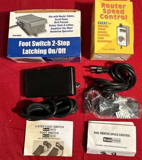 Router Speed Control Step Latching Foot Switch Sherwood Auctions