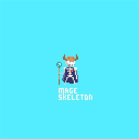 Artstation Pixel Art Mage Skeleton Thế Trung Nguyễn Pixel Art