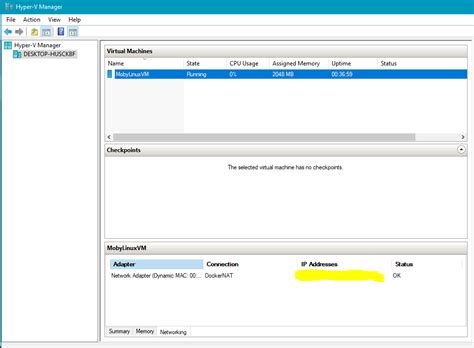 Mobylinuxvm Has No Ip Address · Issue 3483 · Dockerfor Win · Github