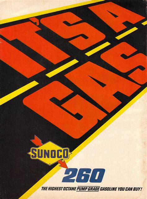 Sunoco Product 1970s Brochure Sunoco 260 Race Fuel Quality Fuel