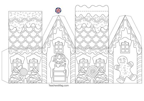 Free Printable Gingerbread House Template