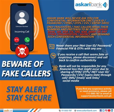 Askari Bank On Linkedin Askaribank Fakecallers Fraudsters Informationsecurity Cybersecurity…