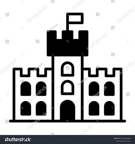 Palace Building Vector Illustration Isolated On Stock Vector Royalty