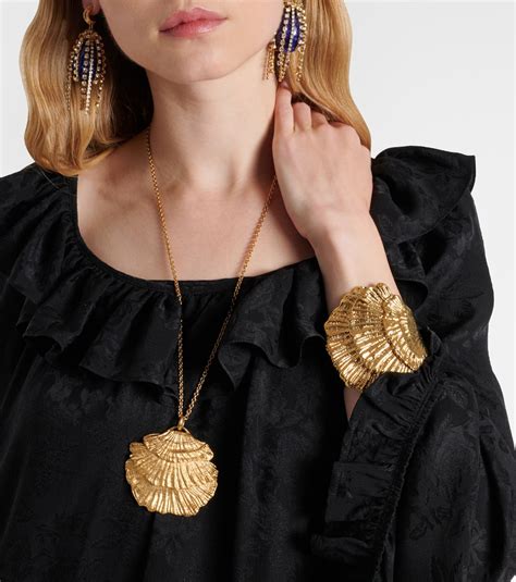 Chloé Shells Necklace In Gold Chloe Mytheresa