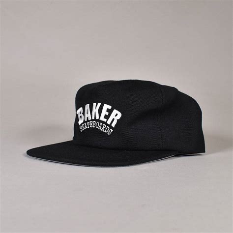 Baker Skateboards Arch Logo Snapback Cap Blackgrey Skate Clothing