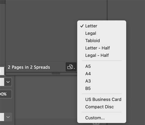 multiple page sizes in adobe indesign stevez designz