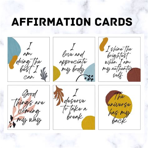 Positive Affirmation Cards Deck For Self Love And Self Care Daily