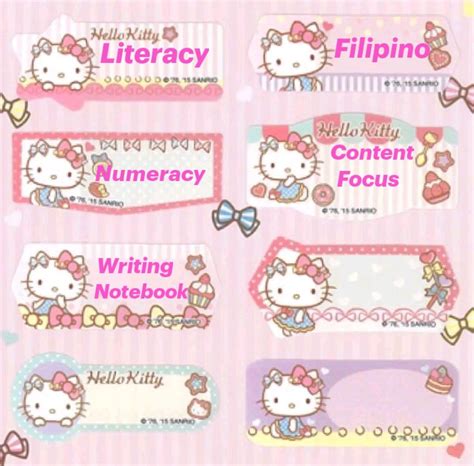 Literacy Filipino Numeracy Content Focus Writing Notebook Writing
