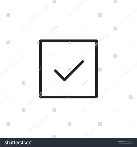 Check Box Line Icon Images Stock Photos Vectors Shutterstock