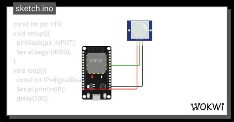 Pir Motion Sensor Esp32 Wokwi Esp32 Stm32 Arduino Simulator