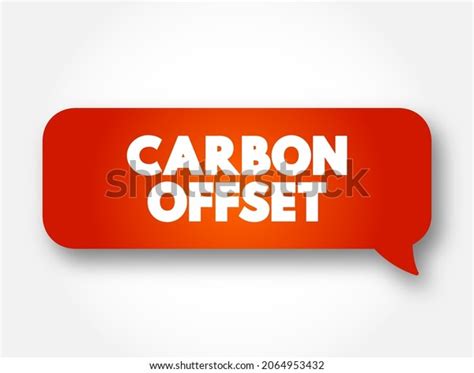 Carbon Offset Reduction Emissions Carbon Dioxide Stock Vector Royalty Free 2064953432