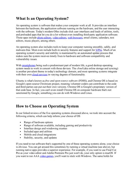 What Is An Operating System It Provides An Interface Between The Hardware The Application
